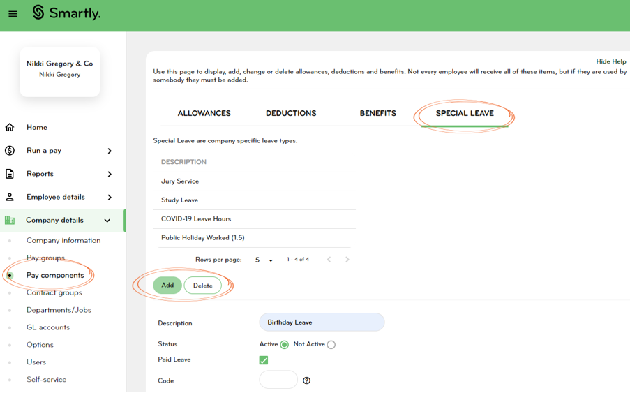 Smartly | Special leave